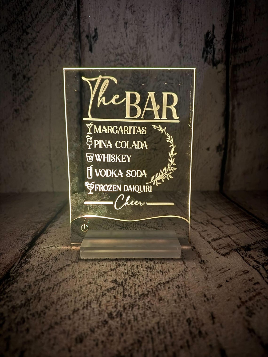 Custom Bank Sign Acrylic Display - Personalized Engraved With Base 7838 ...