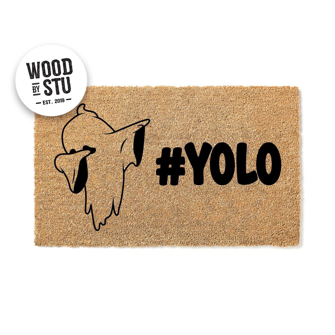 Hashtag YOLO Ghost – Halloween 100% Coconut Coir Doormat • Funny ...