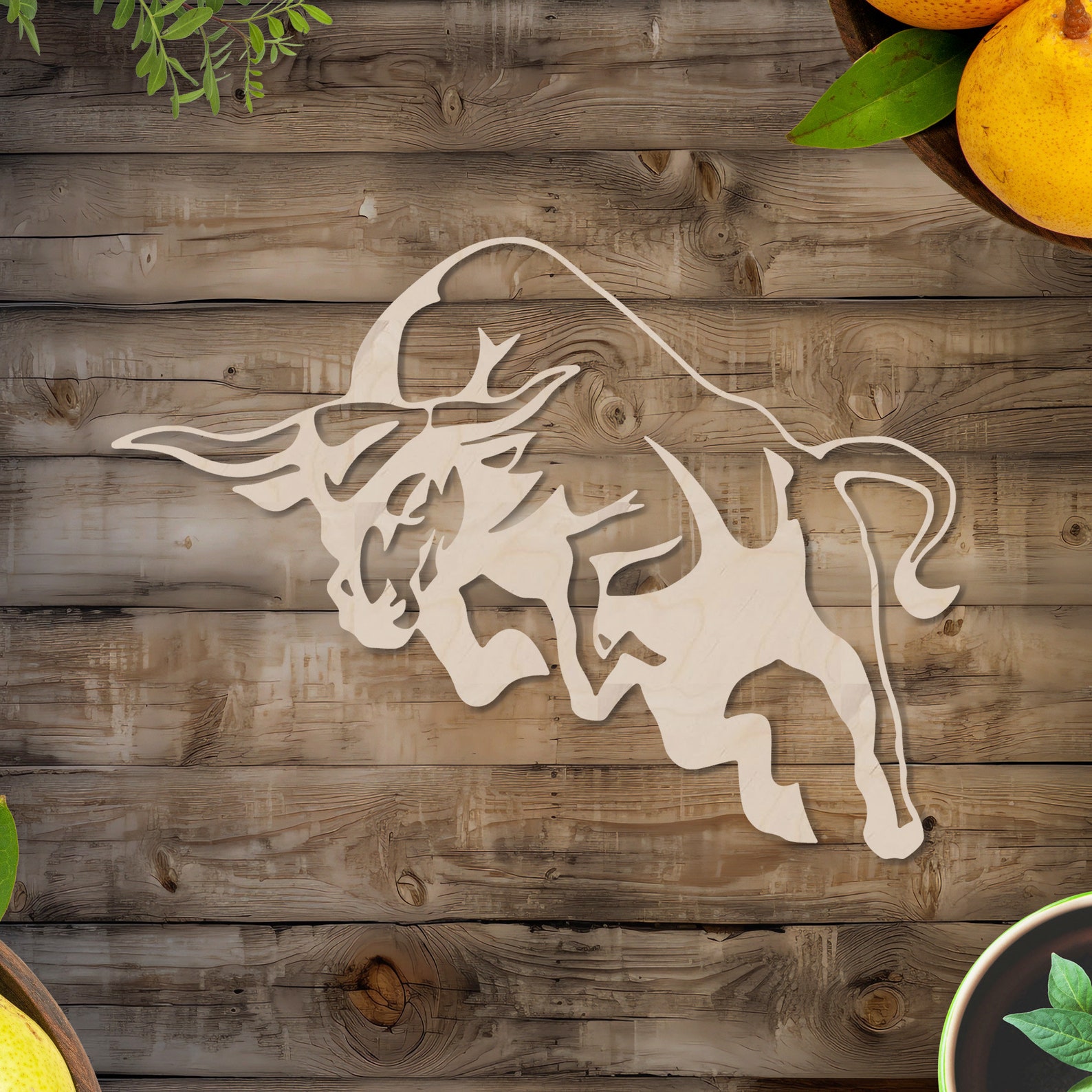 Bull Wood Cutout: Western Farmhouse Decor (wall Hanging 7145) - Etsy