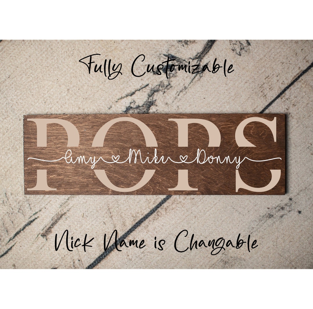 Pops Fathers Day Gift - Pops Sign - Gift for Pops - Rustic Sign for ...