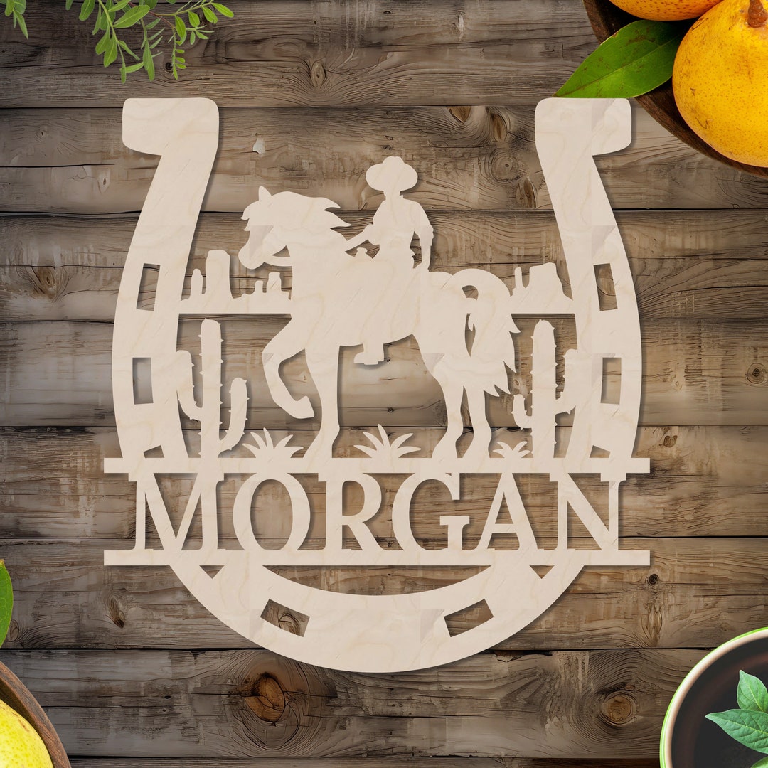 Rodeo Personalized Name Sign - Unique Birthday Gift - Adorable Wood ...