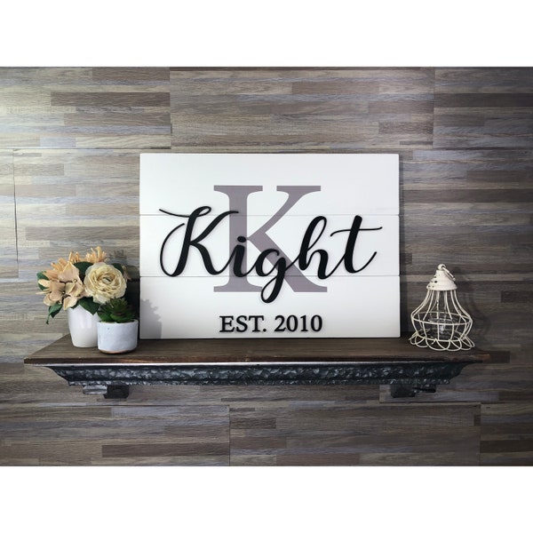 Last Name Sign - Etsy