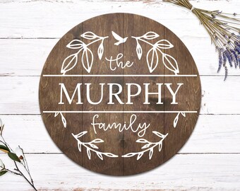 Round Family Sign | Etsy