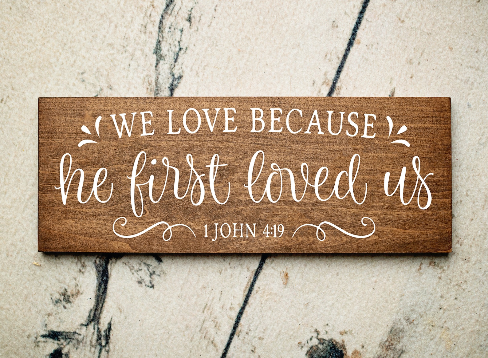 We Love Because He First Loved Us 1 John 4:19 Religious - Etsy