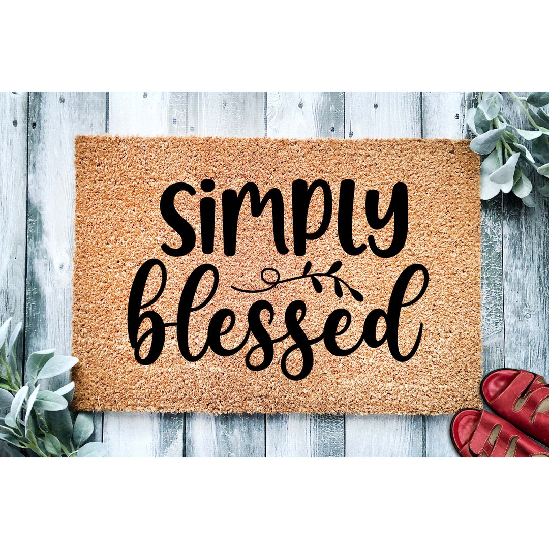 Doormat Simply Blessed Faith Christian Home Religious Doormat Welcome ...