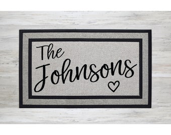 Personalized Doormat Custom Monogram Door Mat With Monogram Initial ...