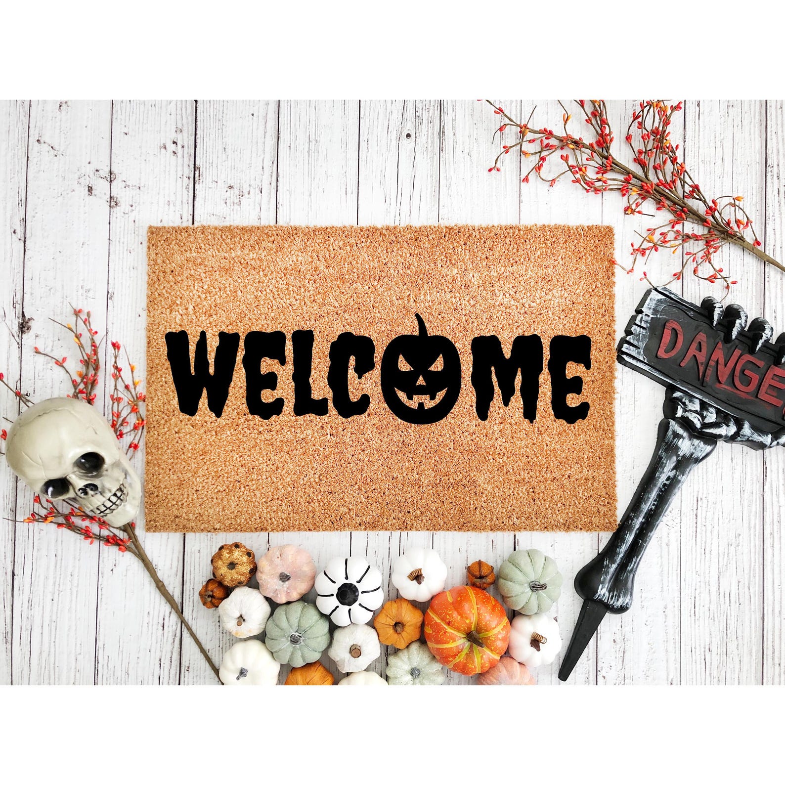 Jack O Lantern Doormat: Halloween Pumpkin Welcome Mat 2012 - Etsy