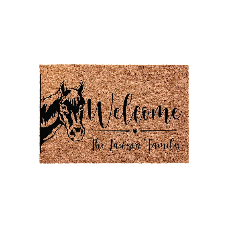 Equestrian Welcome Mat - Etsy