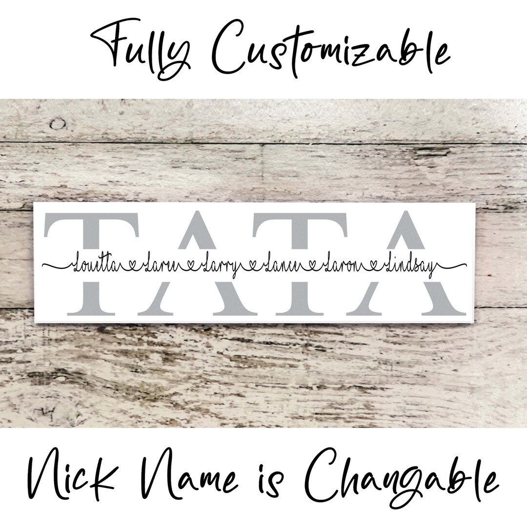 Tata Fathers Day Gift - Tata Sign - Gift for Tata - Rustic Sign for ...