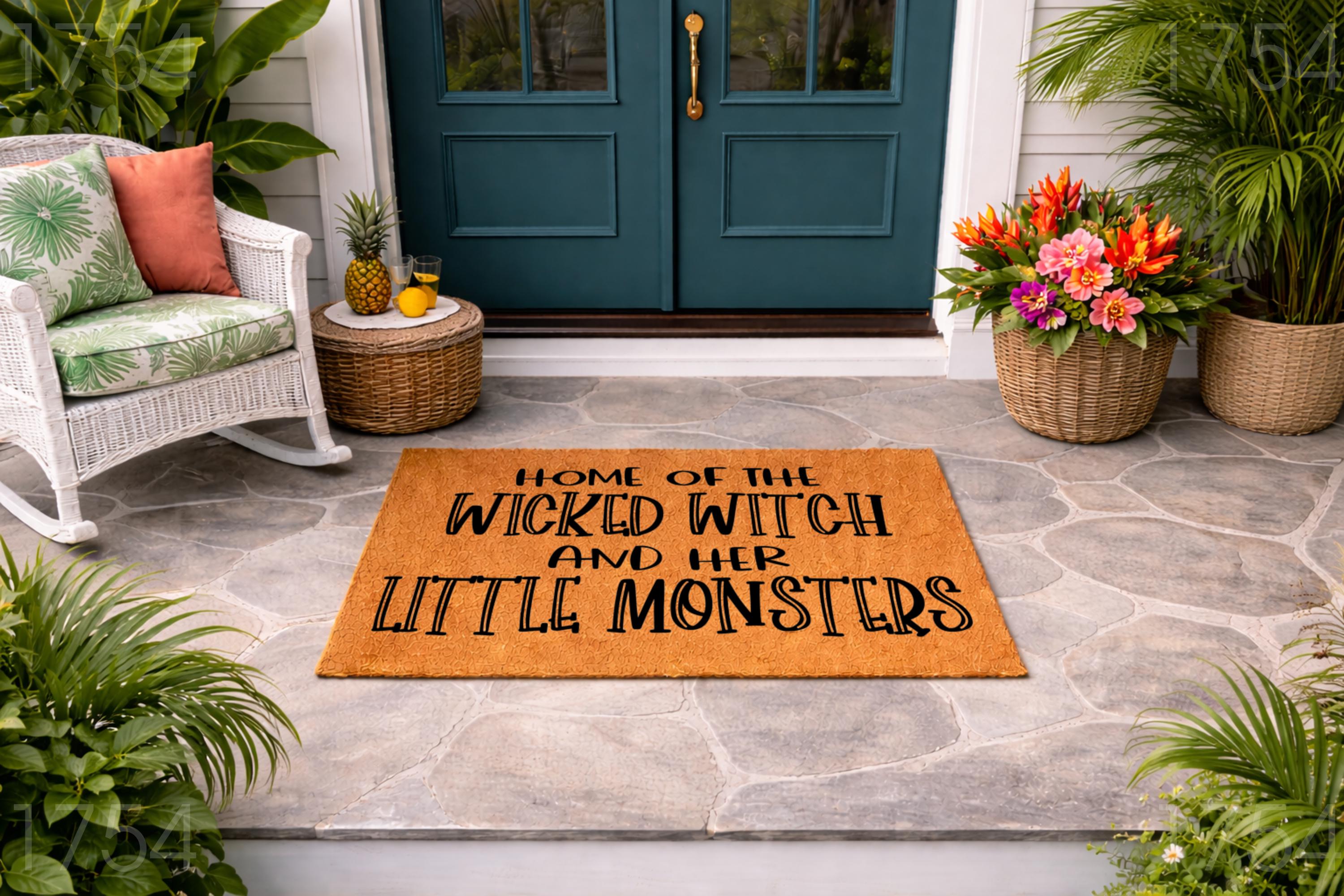 Doormat Home of the Wicked Witch and Her Little Monsters - Funny ...