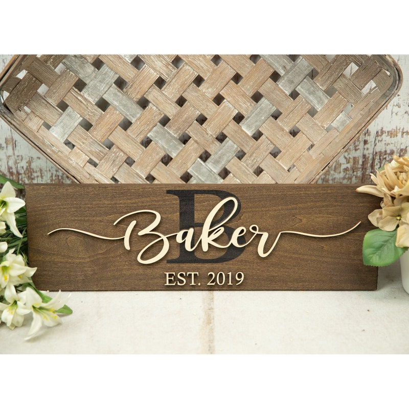 Last Name Sign - Etsy