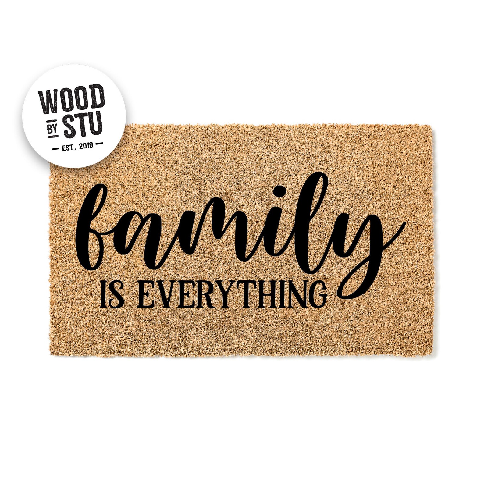 Family Welcome Doormat, Farmhouse Coir Mat (new Home Size Options) 4208 ...