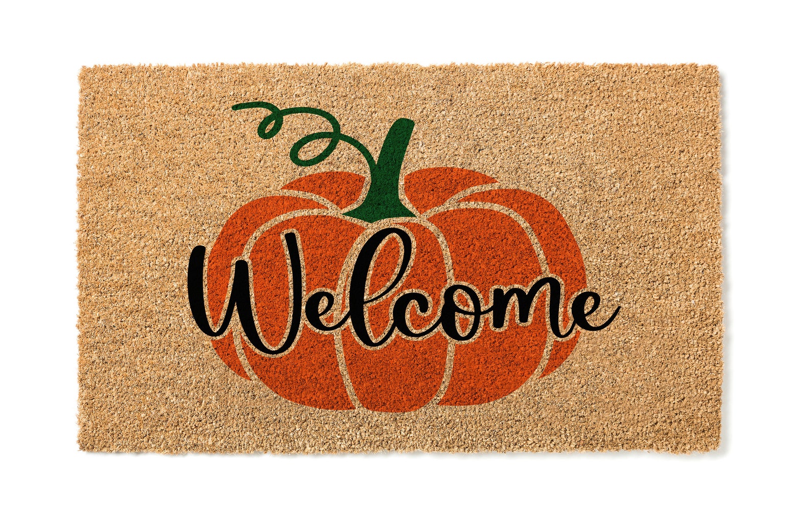 Welcome Pumpkin Door Mat Autumn Rustic Fall Doormat - Etsy
