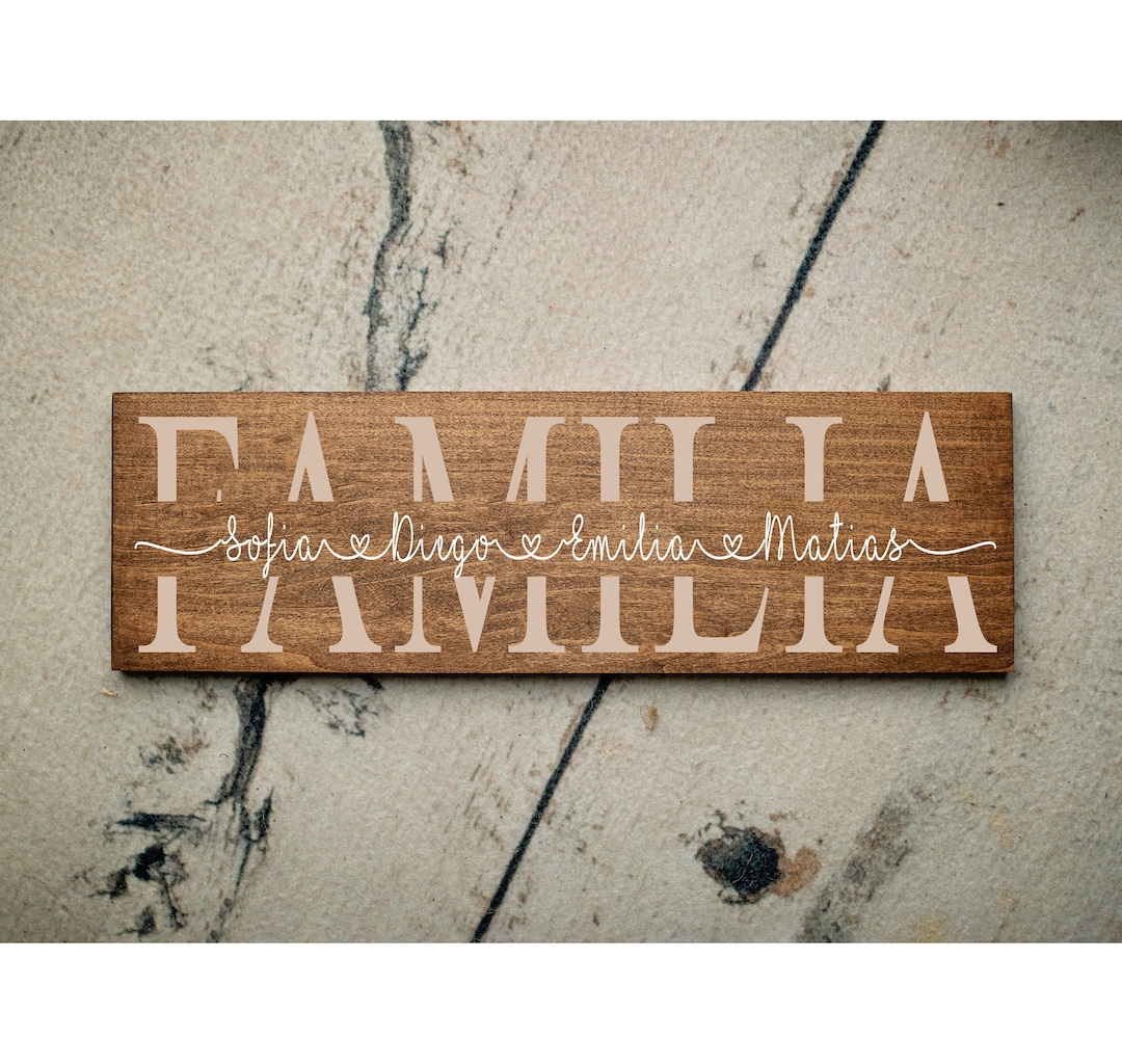 Family Name Sign: Custom Names for Parents and Grandparents - Gift 7257 ...