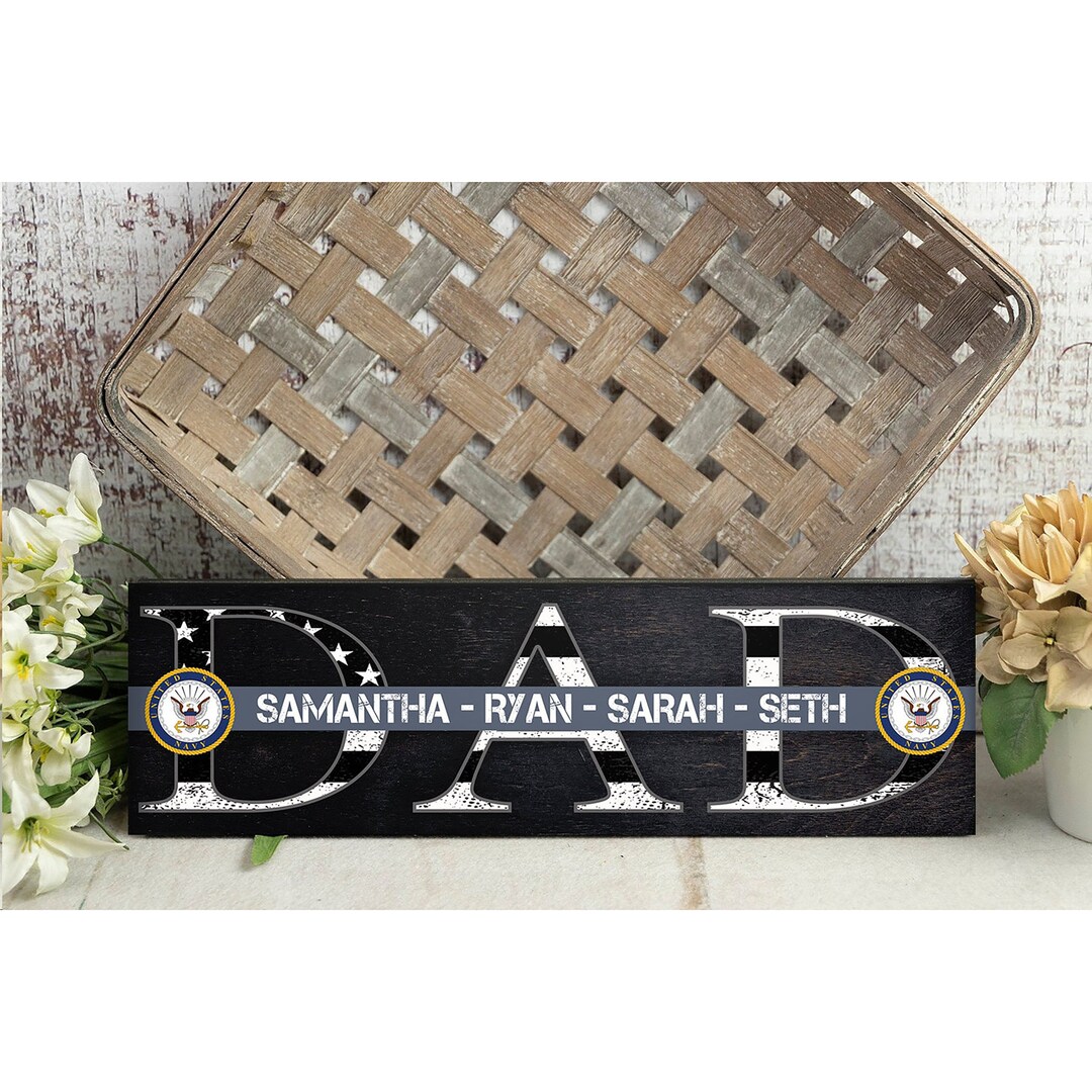 Fathers Day Gift - Military Patriotic Dad Sign - Sign for Dad - Gift ...