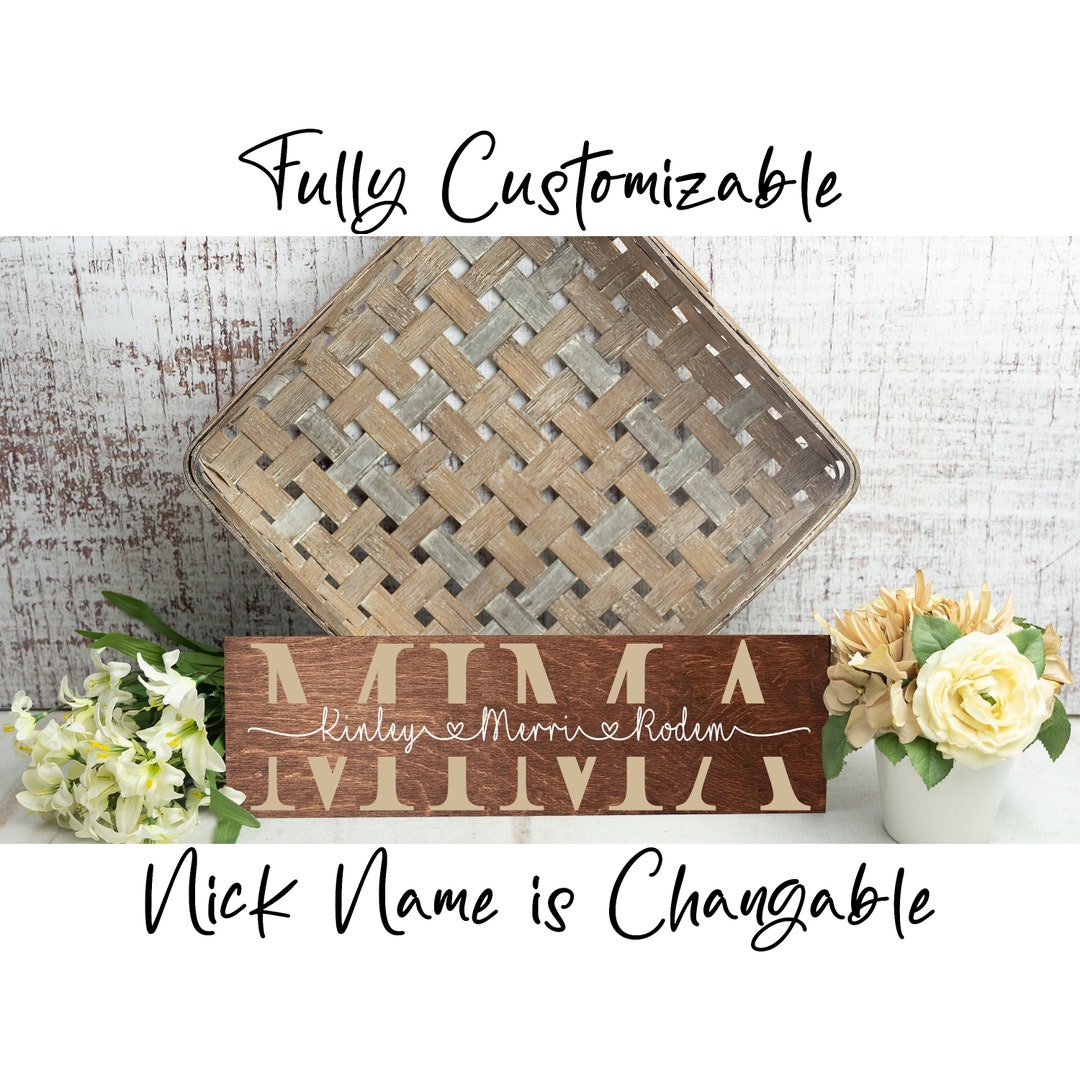 Customizable Mima Sign: Personalized Gift for Mother's Day 7122 - Etsy