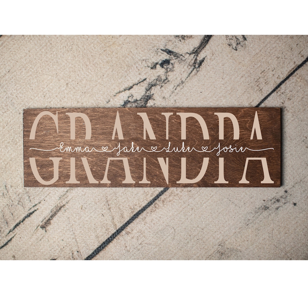 Grandpa Sign: Personalized Fathers Day Gift (name Customization) 7256 ...