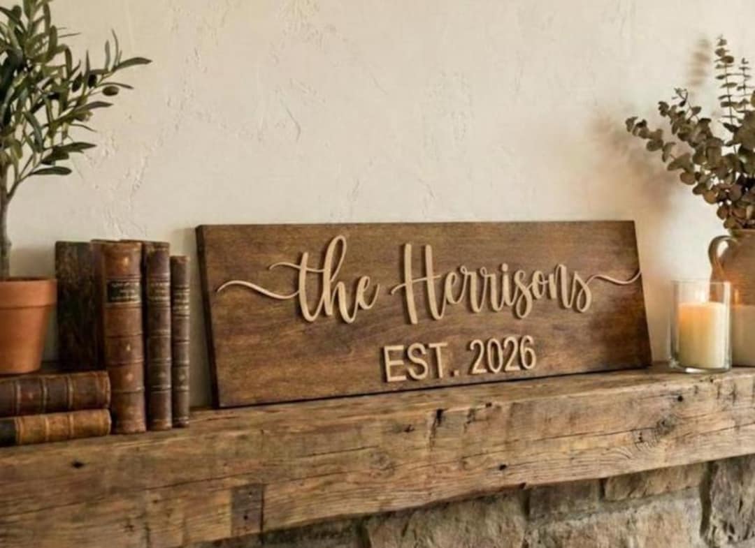 Personalized Family Name Sign: 3D Raised Letter Wedding Gift - Etsy