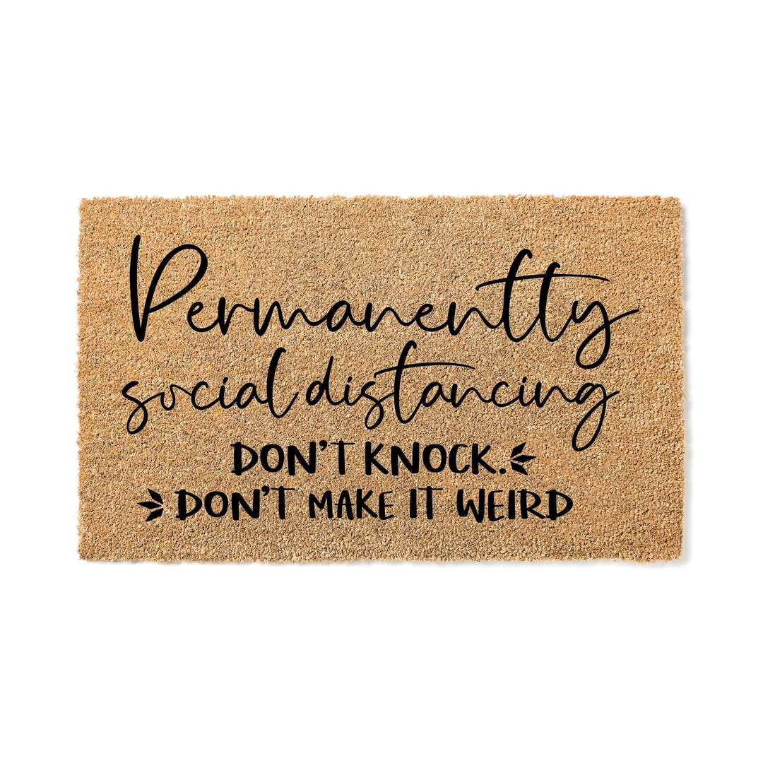 Social Distancing Welcome Mat: Funny Outdoor Doormat (coir 3118) - Etsy