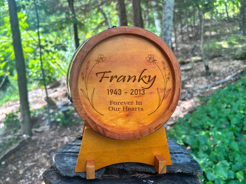 Whiskey Barrel Urn: Memorial Tribute Box (personalized Lock and Key ...