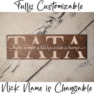 Tata Fathers Day Gift - Tata Sign - Gift for Tata - Rustic Sign for ...
