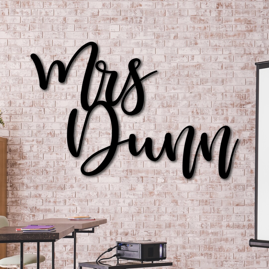 Custom Teacher Name Sign - Classroom Decor - Personalized Teacher Gift ...