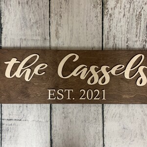 3d Last Name Sign - 3D Sign - Family Name Sign - Established Sign ...