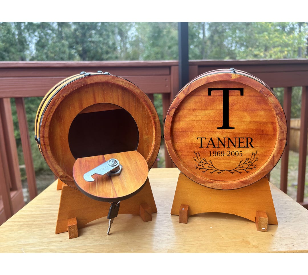Memorial Urn Whiskey Barrel Tribute (personalized Gift for Loss 7112 ...