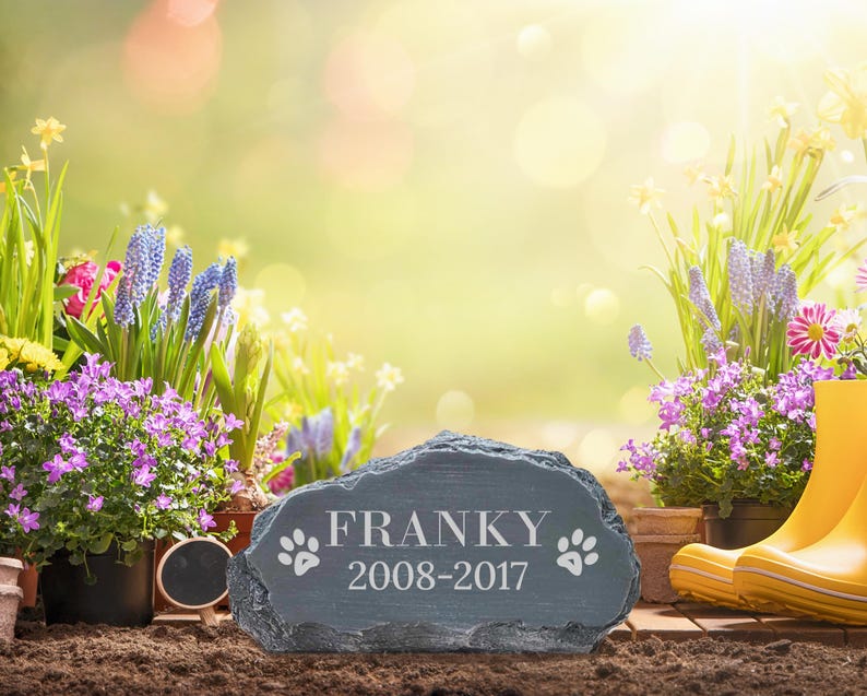 Personalized Pet Memorial Stone - Custom Garden Name Sign 7840 - Etsy