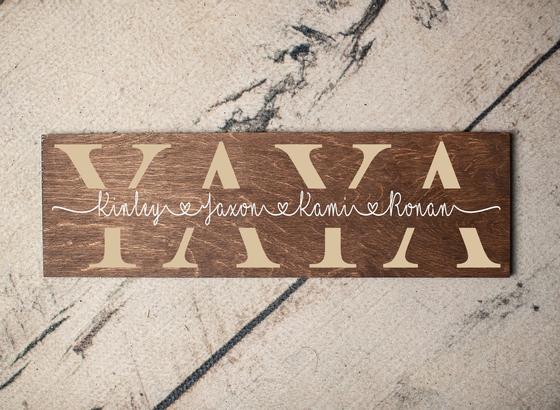 Yaya Mothers Day Gift Yaya Sign Gift for Yaya Rustic - Etsy