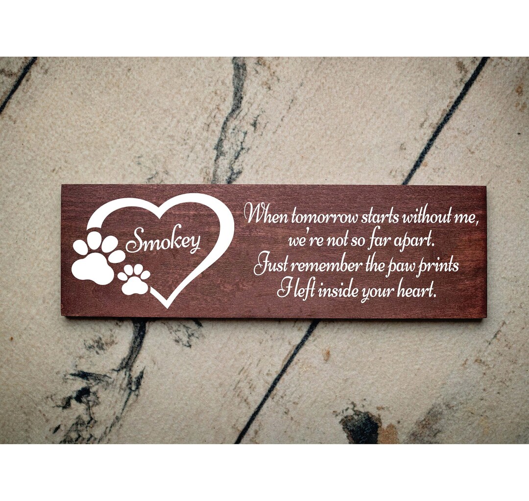 Custom Pet Memorial Sign: Cursive Style, Always in Your Heart 7288 - Etsy