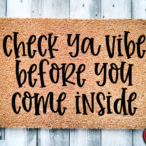 Check Ya Energy Doormat Funny Door Mat Welcome Mat Funny - Etsy