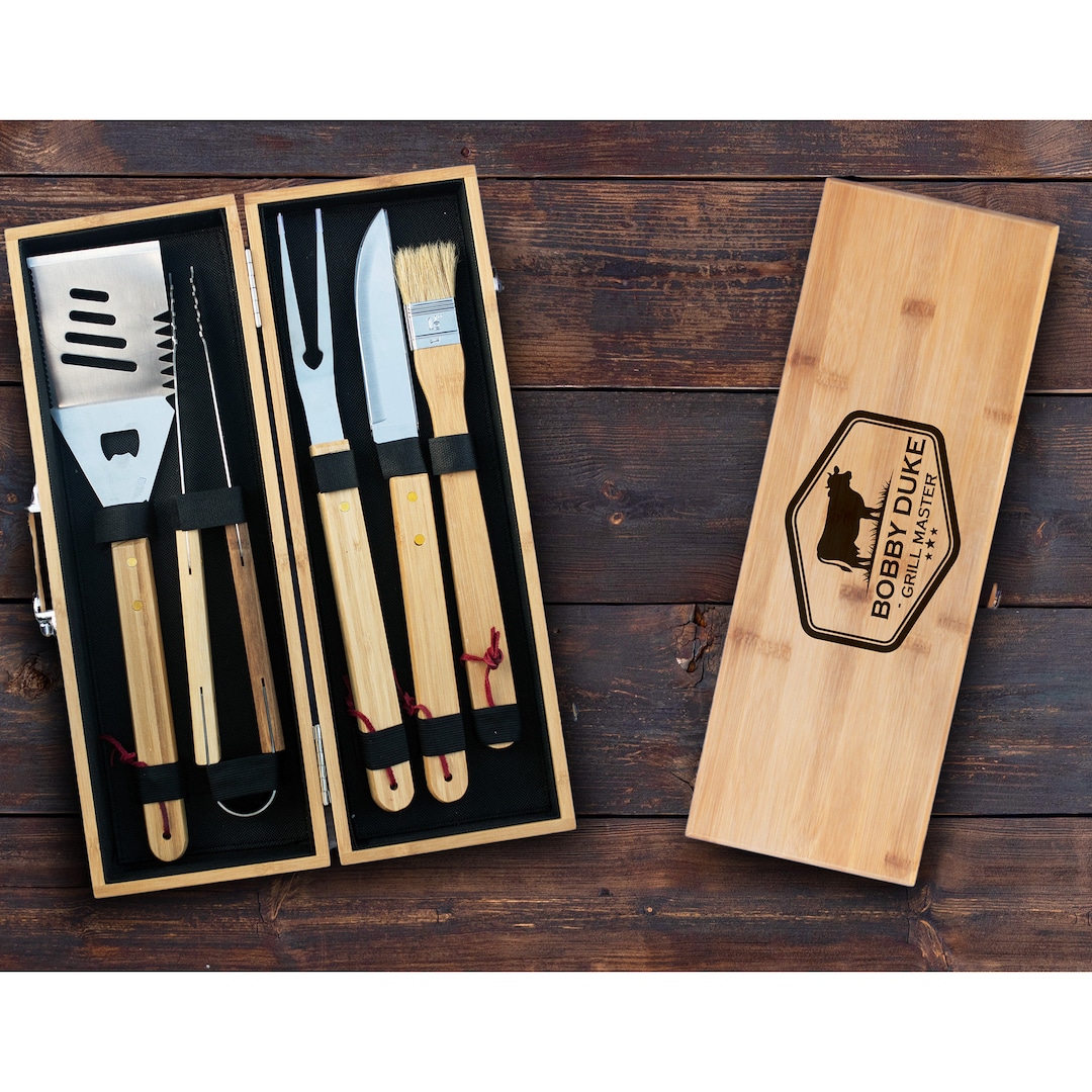 Grillmaster BBQ Set, Personalized Tools (spatula, Flipper, Custom ...