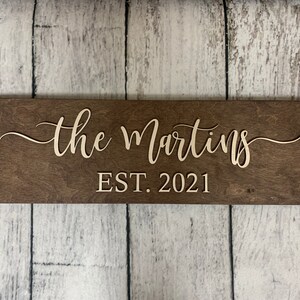 3d Last Name Sign 3D Sign Family Name Sign Established Sign Custom Last ...