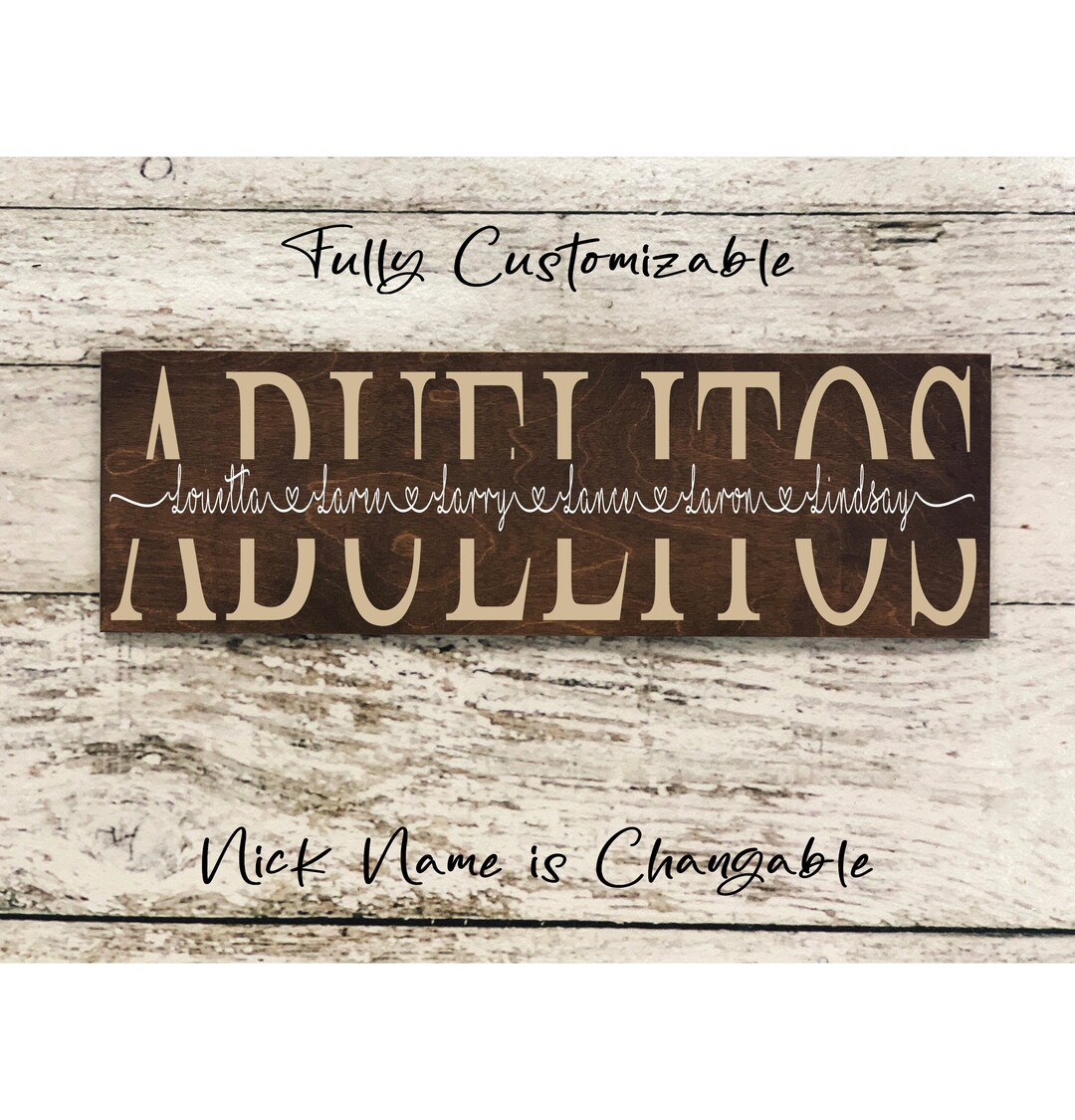 Regalo Del Dia Del Padre Para Abuelitos - Abuelitos Sign - Gift for ...