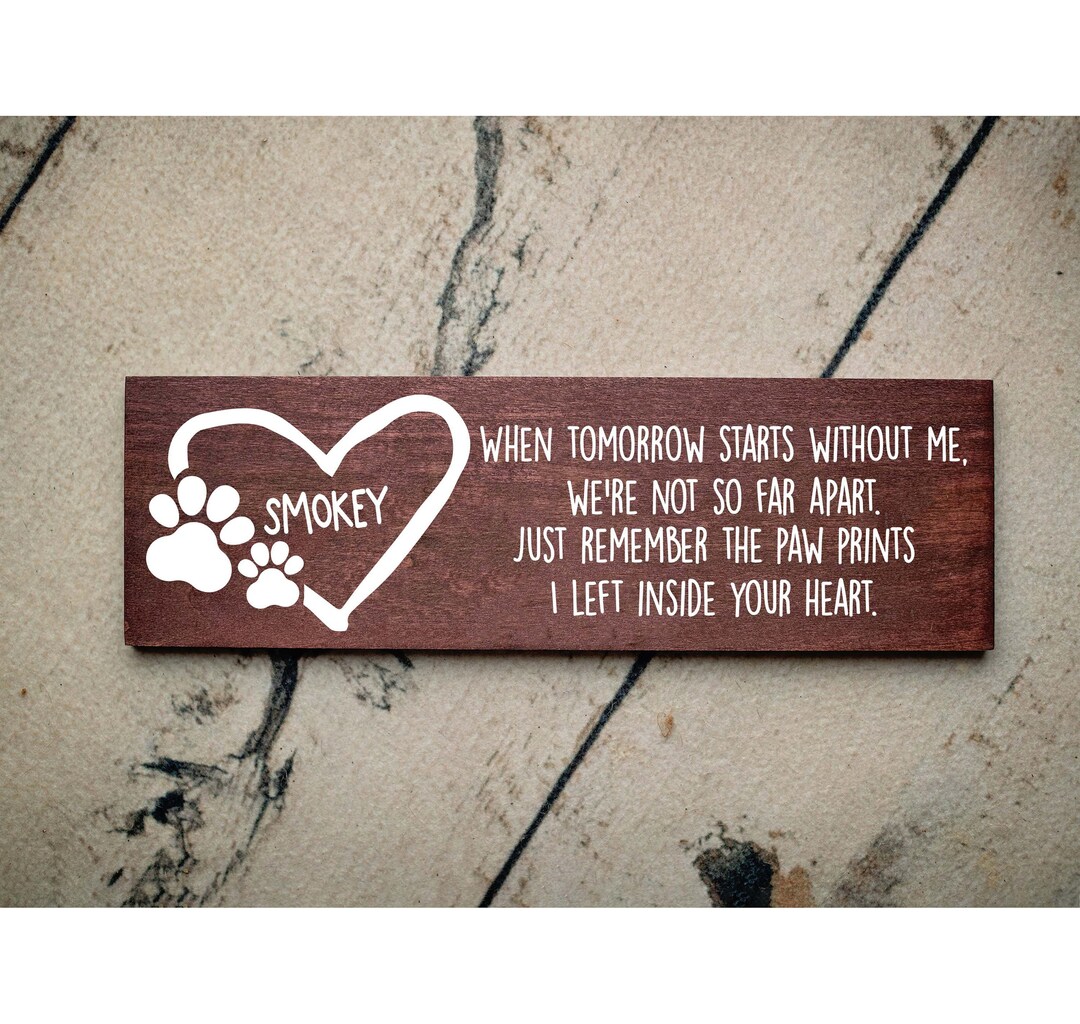 Pet Memorial Sign - Custom Handwritten Tribute for Dog or Cat 7288 - Etsy