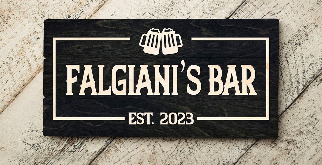 Personalized Bar Sign Man Cave Name Sign Mancave Sign - Etsy