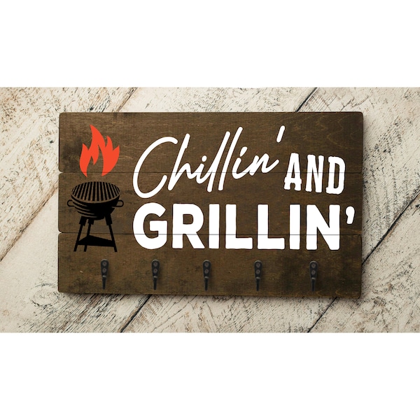 Grillin and Chillin Sign - Etsy