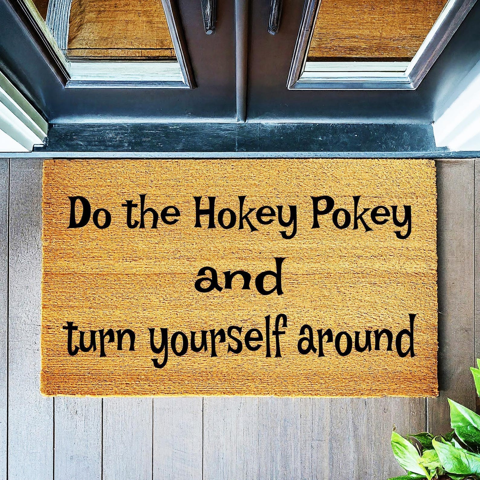 Funny Doormat: Do the Hokey Pokey and Turn Yourself Around 1972 - Etsy