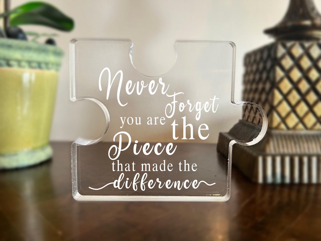 You Are the Piece Puzzle, Custom Message (gift for Daughter, Mother ...