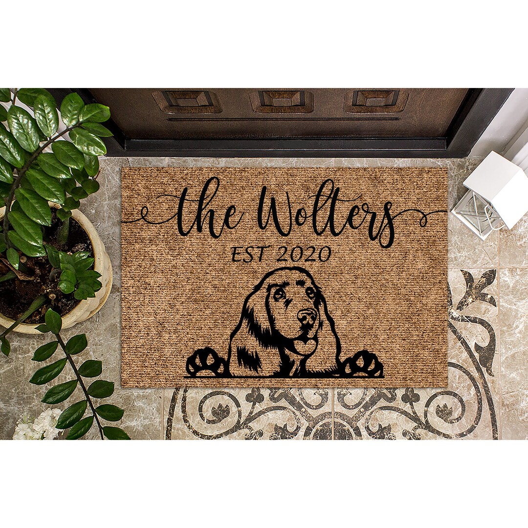 Custom Doormat Personalized Gift Personalized Doormat Cocker Spaniel ...
