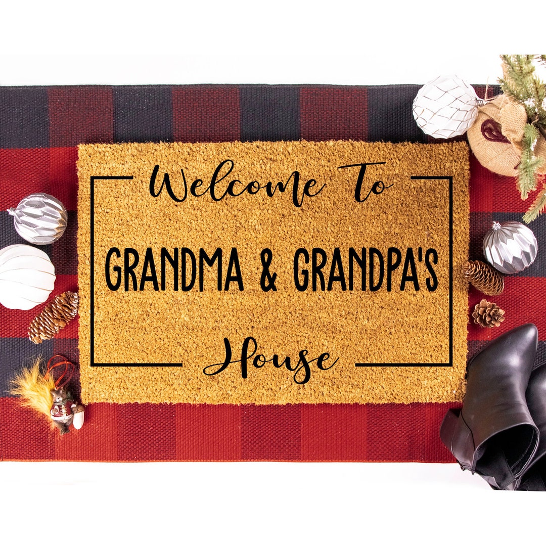 Custom Doormat Gift for Grandma Grandpa Grandparent Gift - Grandparents ...