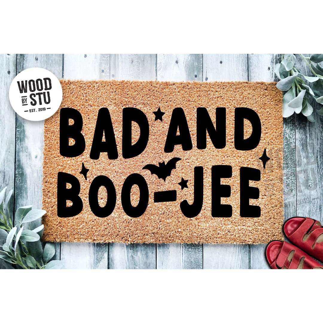 Doormat Bad and Boo-jee Halloween Funny Boojee Doormat Bougie Welcome ...