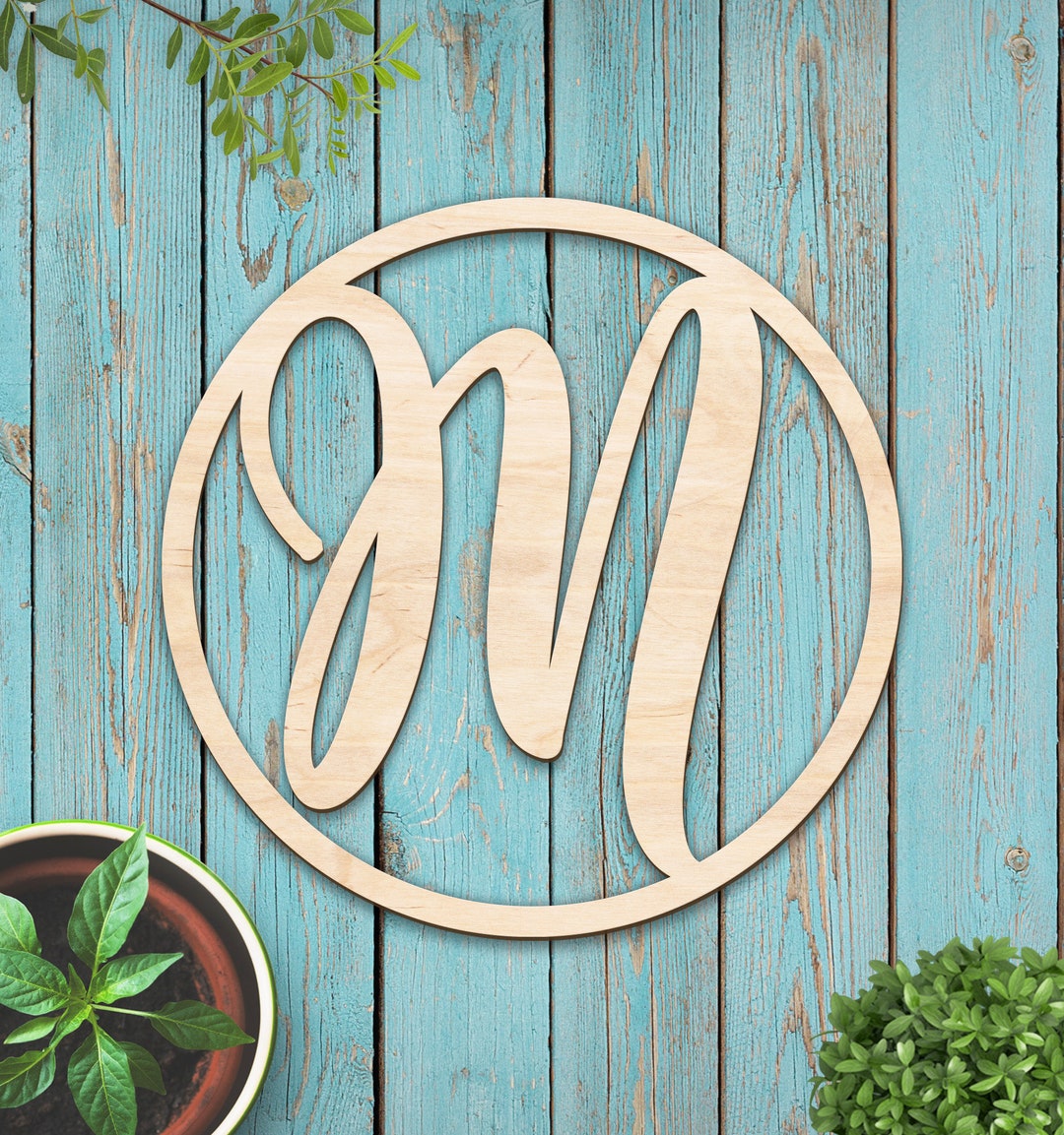 3D Monogram Letter Cutout - Laser Cut Monogram - Custom Monogram Sign ...