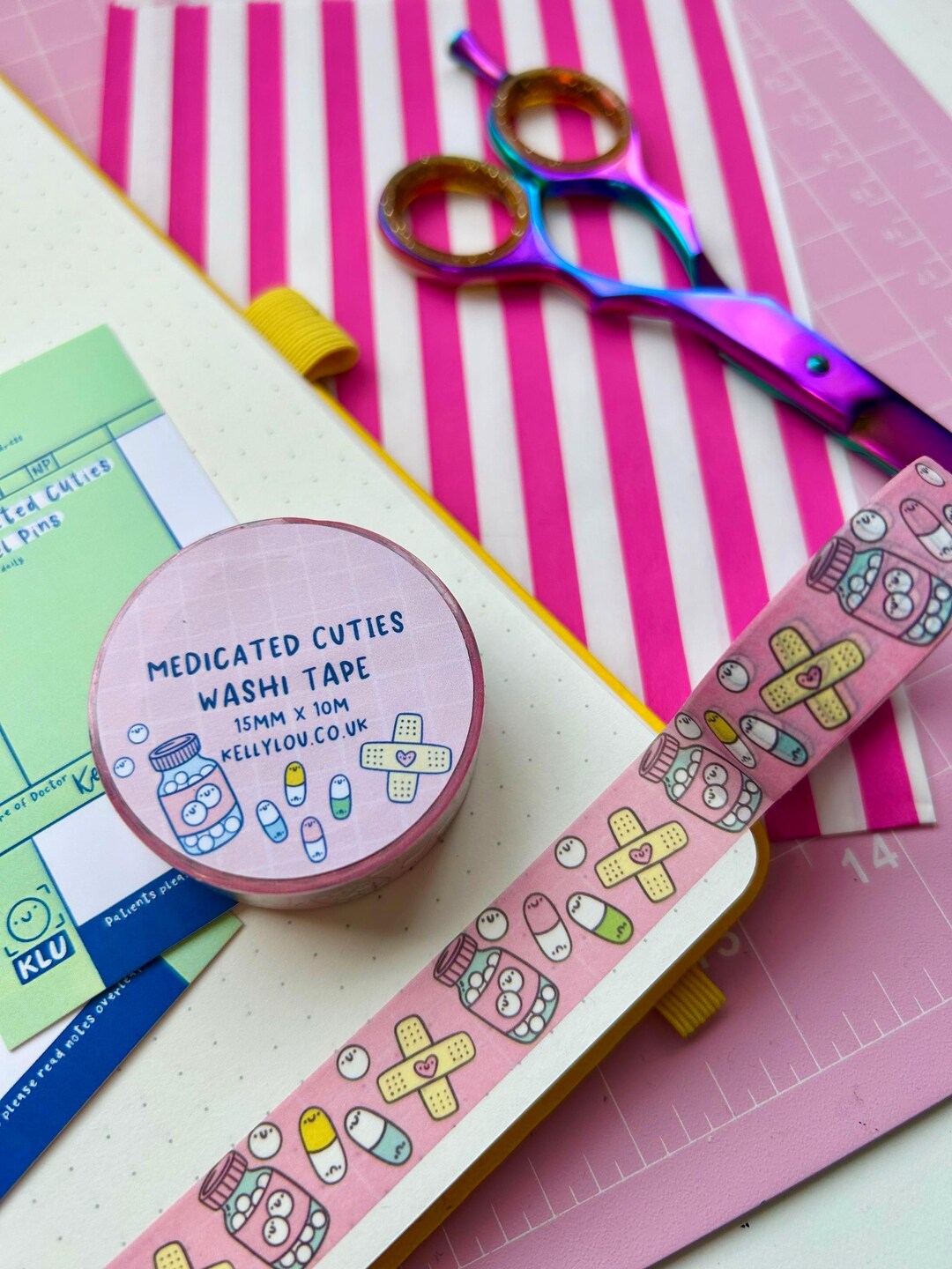 Pink Medicated Cuties : Paper Washi Tape - Stationery - Kawaii ...