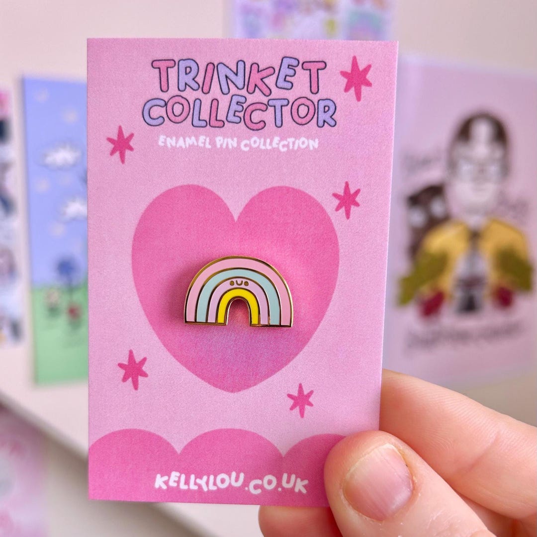 Mini Pastel Rainbow Enamel Pin: Gold Plated - Kawaii - Lapel - Pride ...