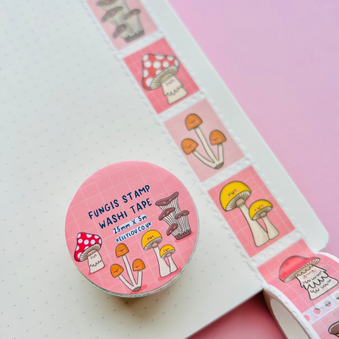 Fungi Stamp Washi Tape Toadstool Shrooms Autumn Letters Snail Mail ...