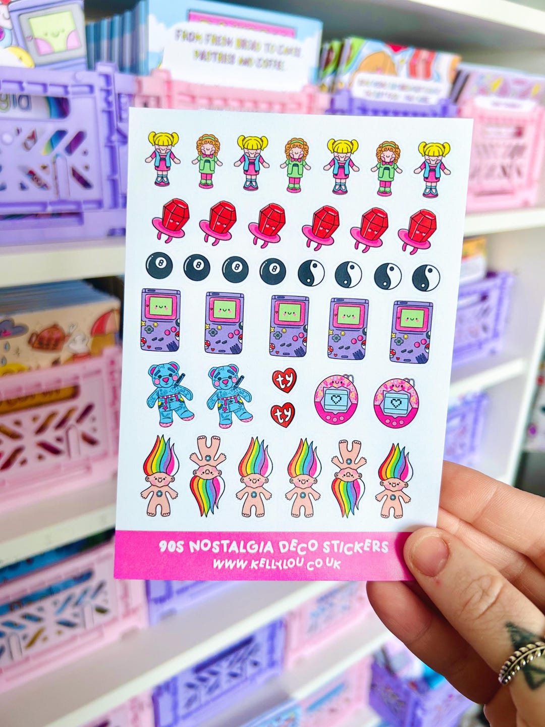 90s Nostalgia Deco Sticker Sheet - Paper Stickers - Planner - Journal ...