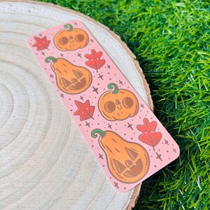 Pumpkins Bookmark Autumn Fall Halloween Acorns Toadstools Leaves Books ...