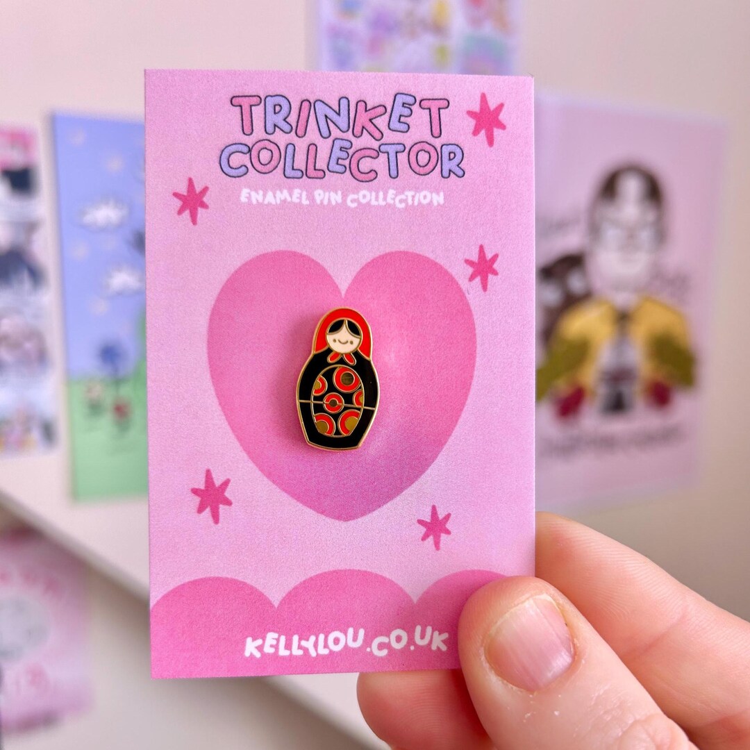Matryoshka Doll Mini Enamel Pin - Nesting Doll - Trinket Girly ...